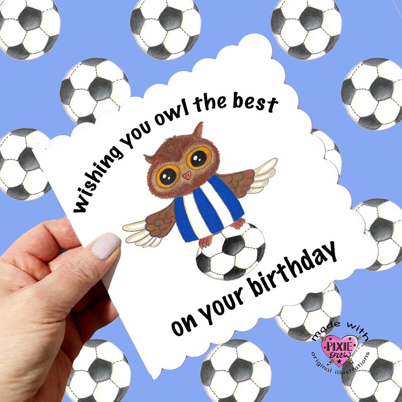 Sheffield Wednesday Card Sheffield Wednesday Owl Card Owls - Etsy UK