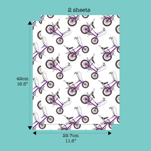 Purple Chopper Bike Wrapping Paper or Yellow Gift Wrap Gift - Etsy UK