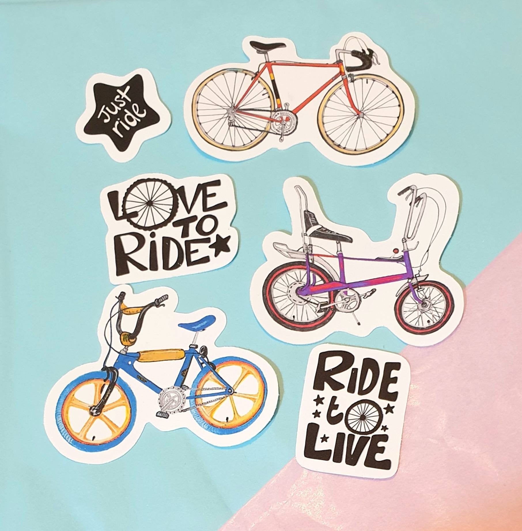 Bicycle Lover Sticker Set Bike Sticker Set Journal Stickers | Etsy UK
