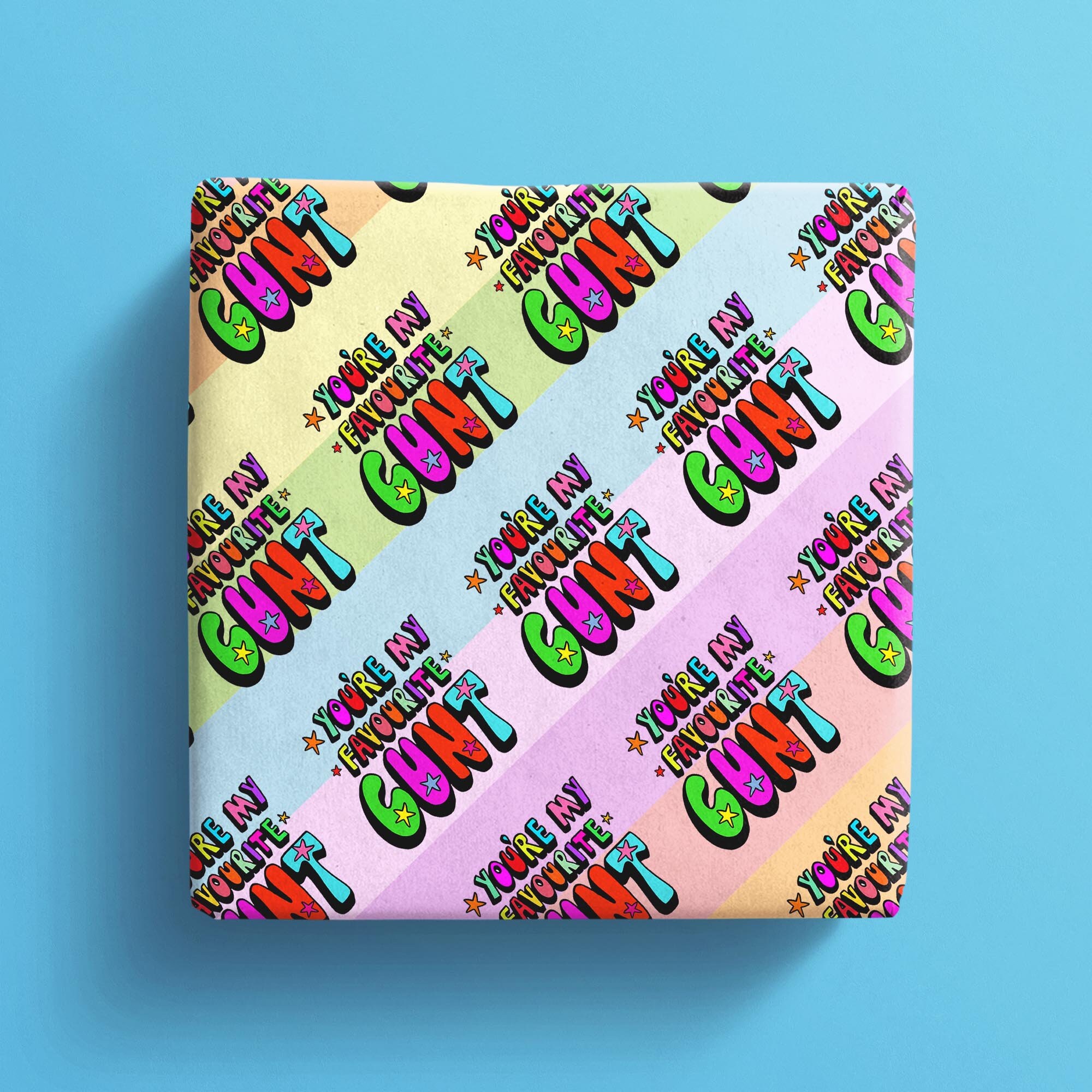 You're My Favourite Cunt Wrapping Paper, Rude Wrapping Paper For Him ...