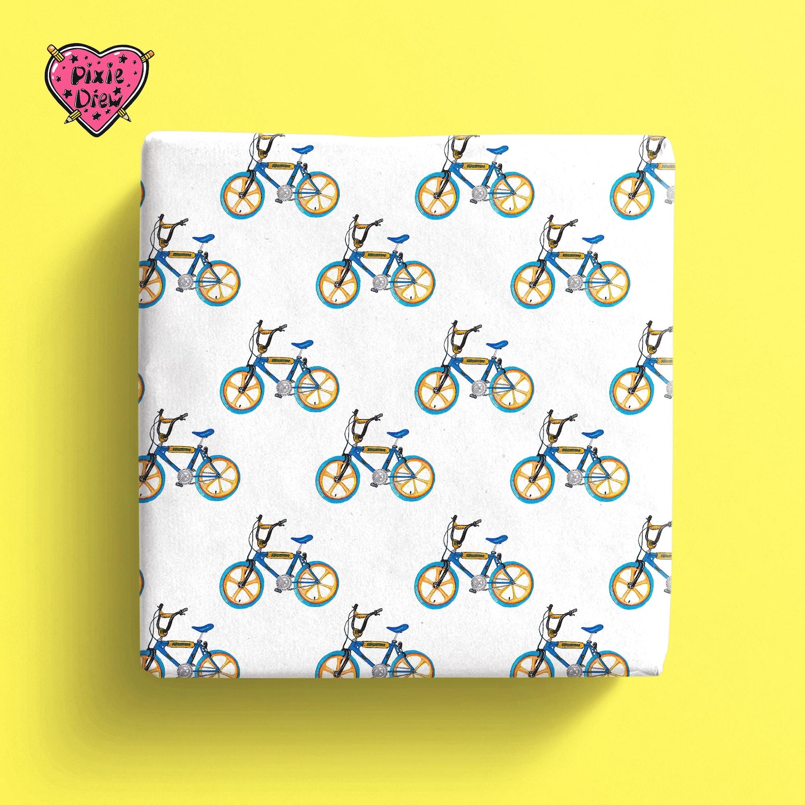 BMX Gift Wrap, BMX Wrapping Paper, Bike Gift Wrap, Novelty Bike Print ...