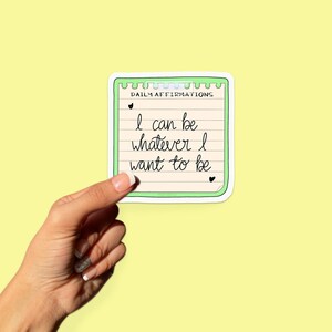 Daily Affirmations Sticky Notes Png Printable Stickers, Inspirational ...