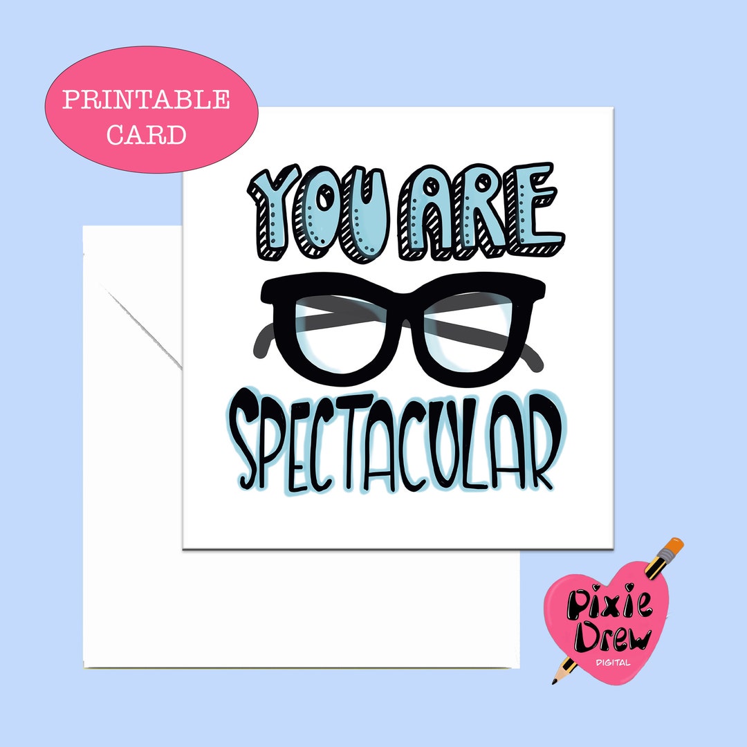 PRINTABLE Valentines Day Card, You Are Spectacular, Valentines Card for ...