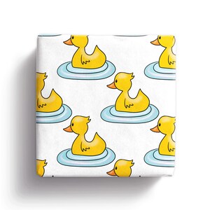 Duckling Gift Wrap, Duck Wrapping Paper, Baby Duck, New Baby Wrapping ...