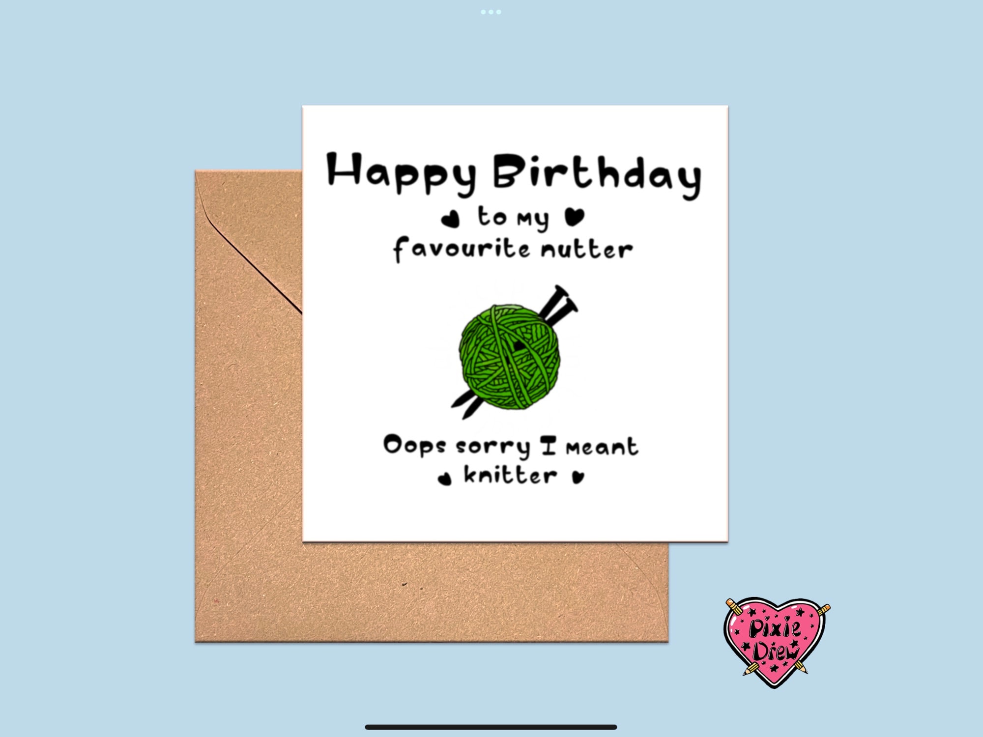 Knitters Birthday Card Funny Knitting Birthday Card With a - Etsy
