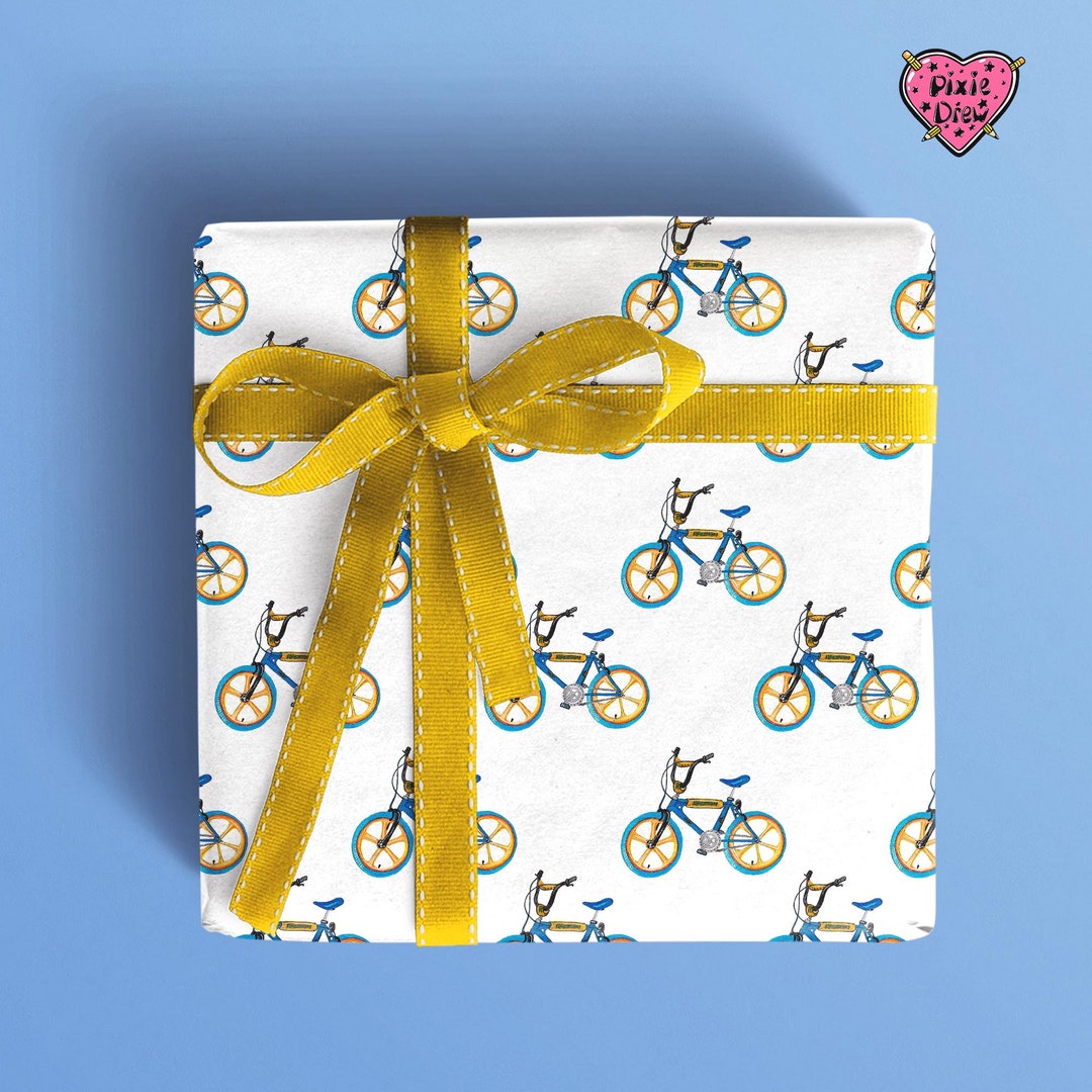 BMX Gift Wrap BMX Wrapping Paper Bike Gift Wrap Novelty - Etsy