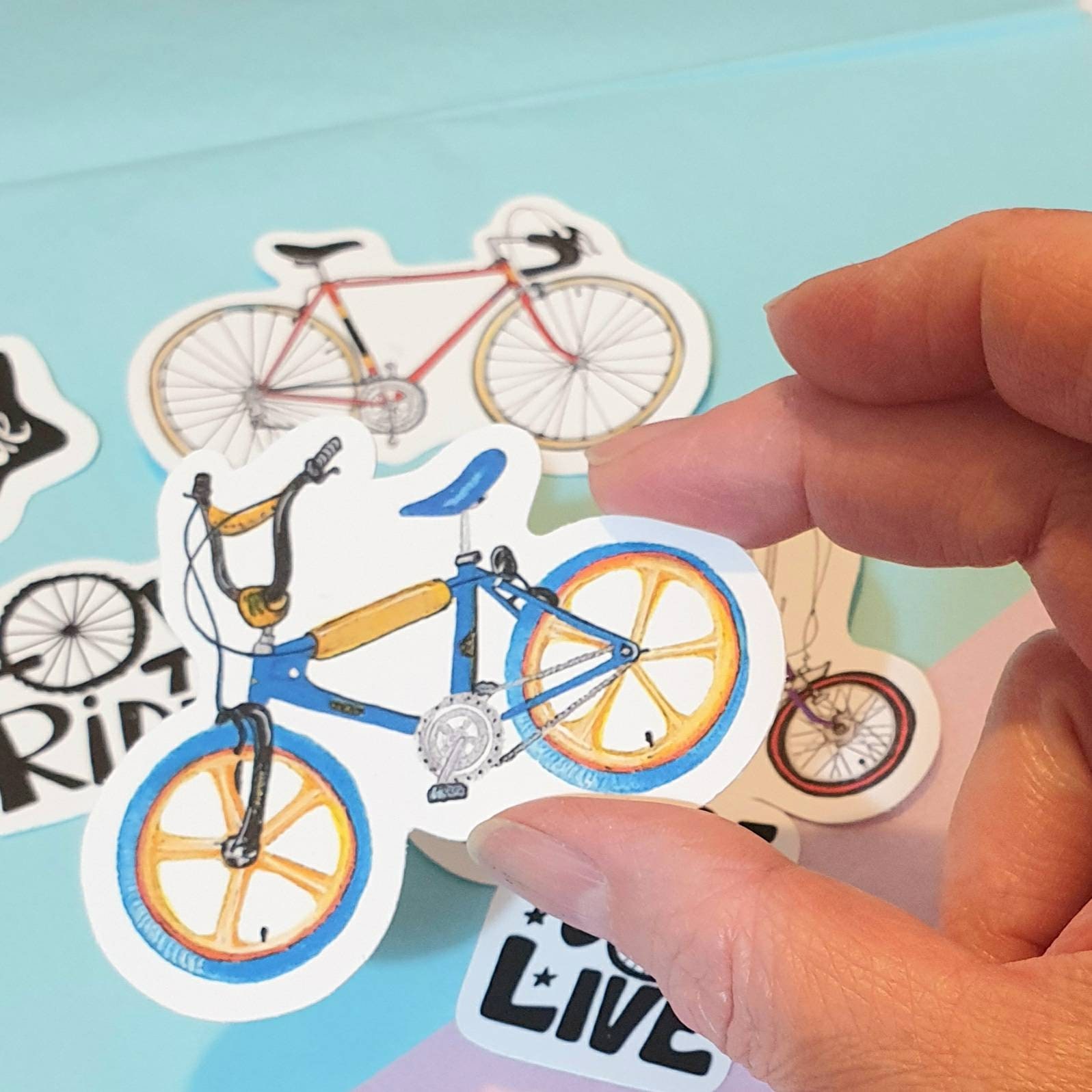 Bicycle Lover Sticker Set Bike Sticker Set Journal Stickers | Etsy UK