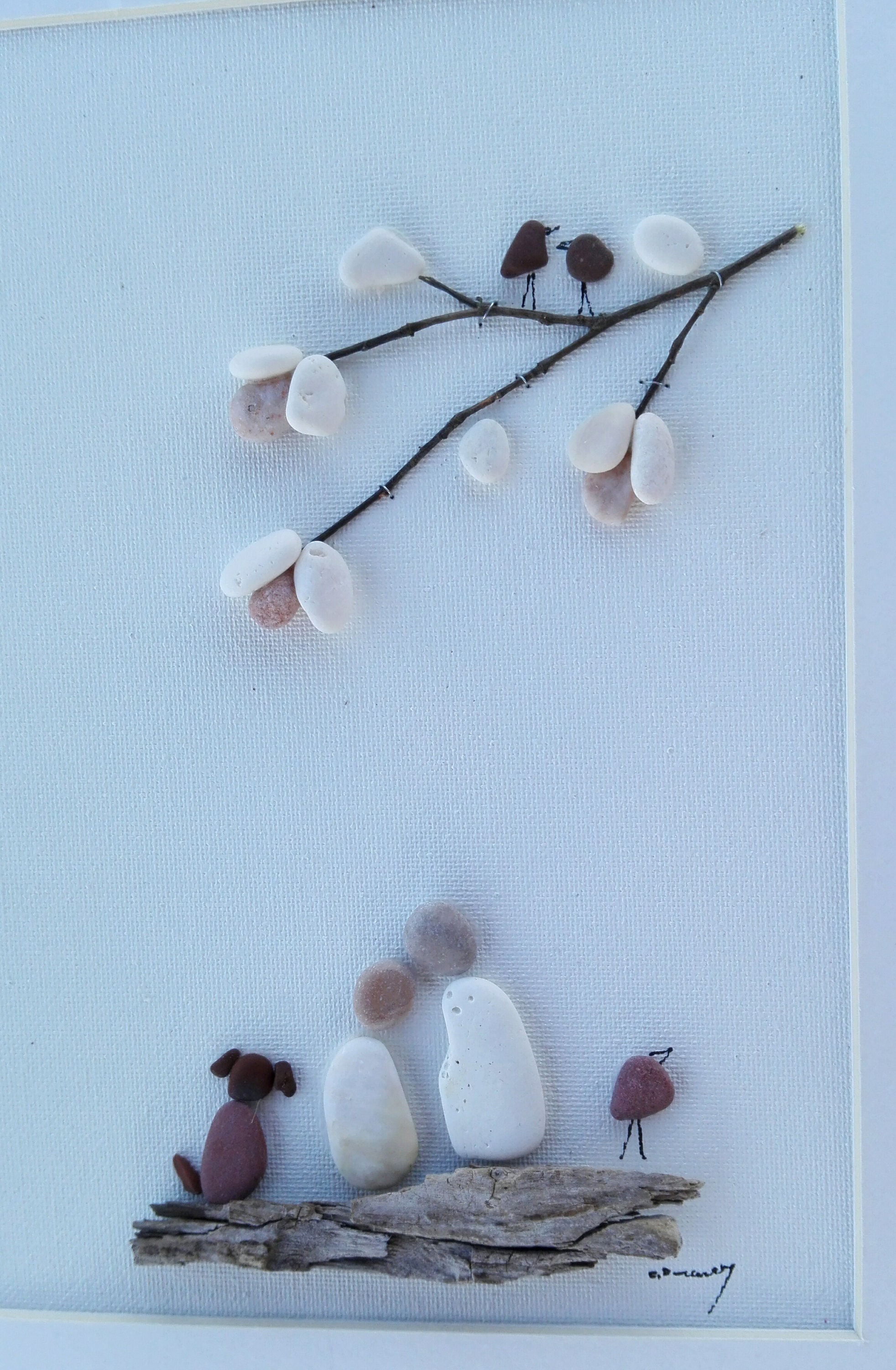 Pebble art couple Couple art Valentine's Day birthday | Etsy