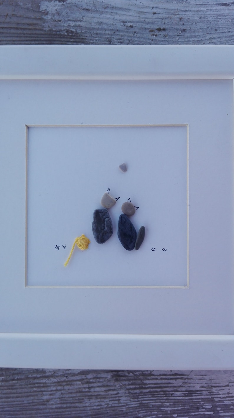 Pebble art cats cats love pets pebbles pebble picture pets | Etsy