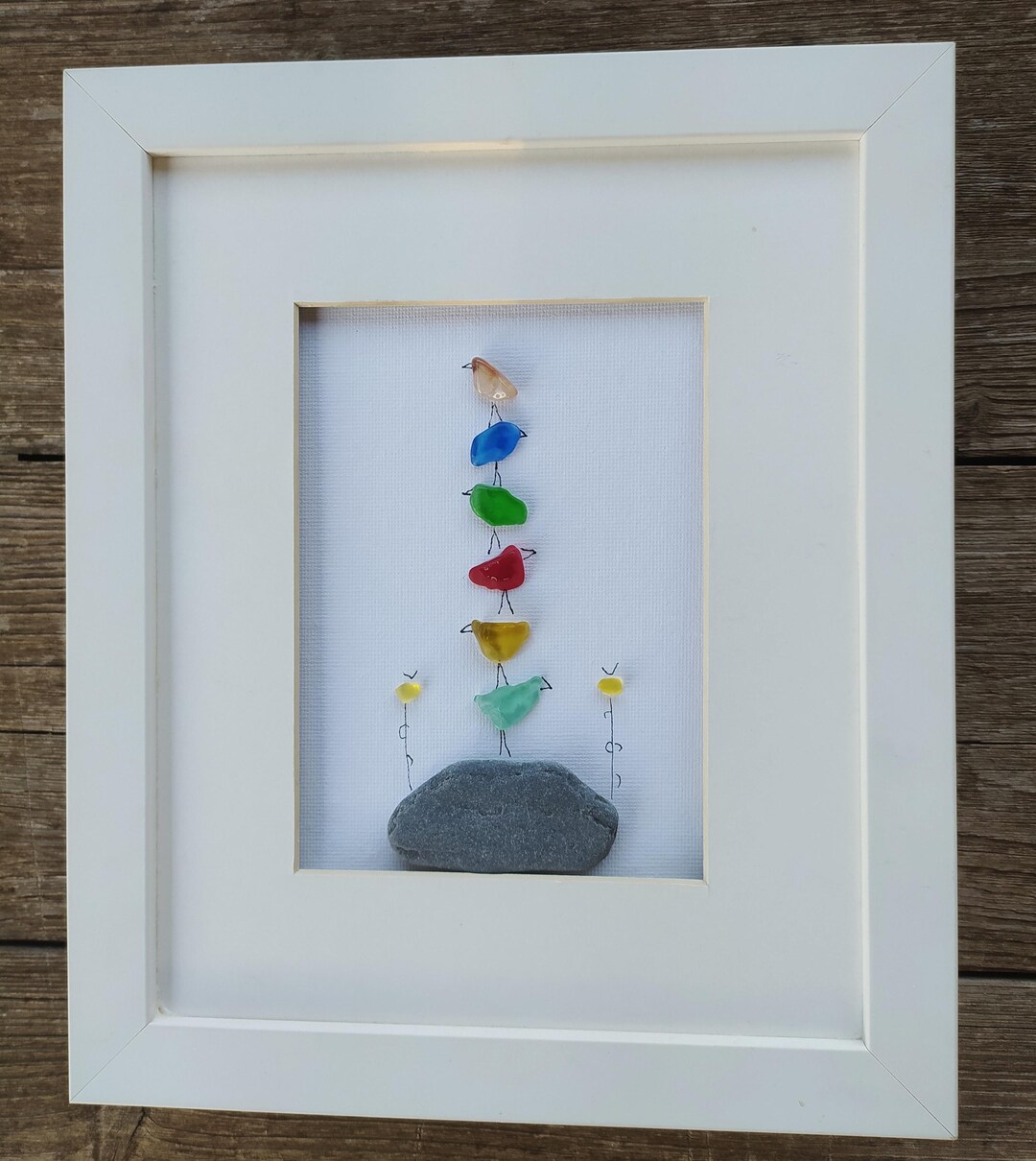 Pebble Art Birds, Birds Family Art, Sea Glass Birds,birds Cage Picture ...