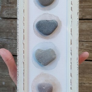 Pebble Art Heart, Heart Hanging ,family Couple Heart Stone Art, Wedding ...