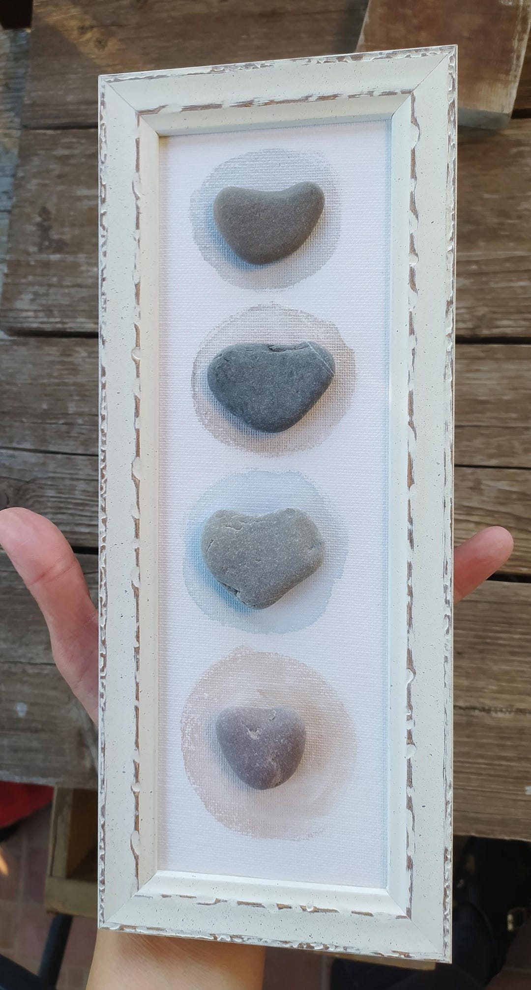 Pebble Art Heart, Heart Hanging ,family Couple Heart Stone Art, Wedding ...