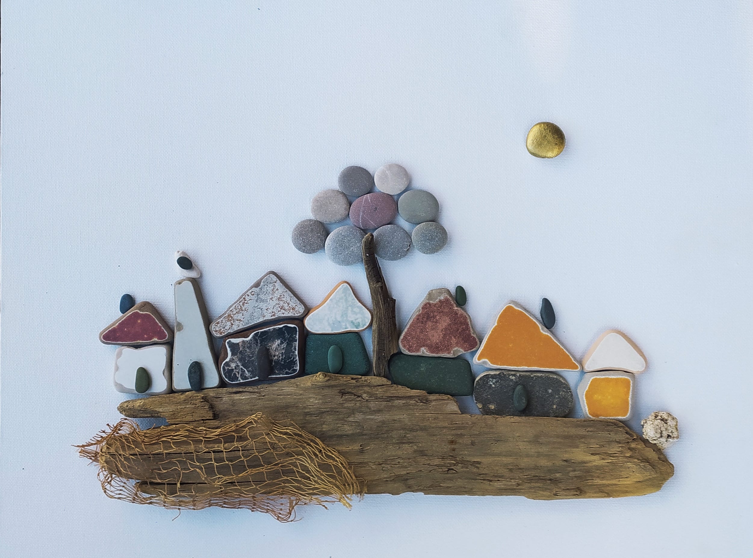 Pebble Art Homes Picture Homes Wall Decor Wall Decor Homes - Etsy