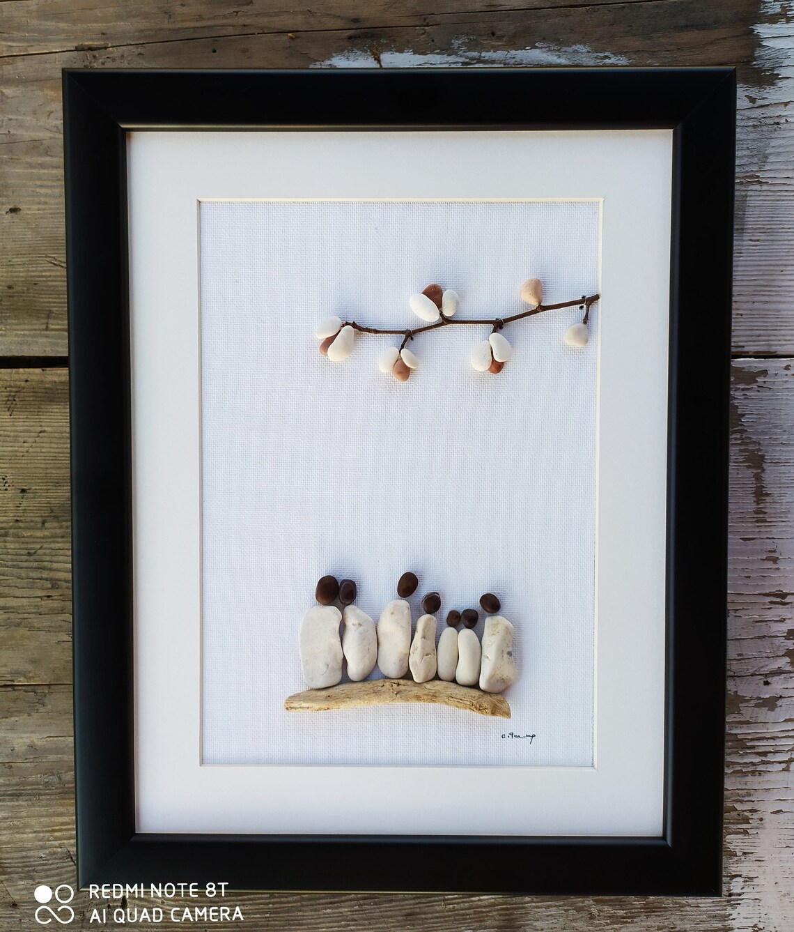 Family Pebbles Pictureanniversary Wedding Presentcustom - Etsy