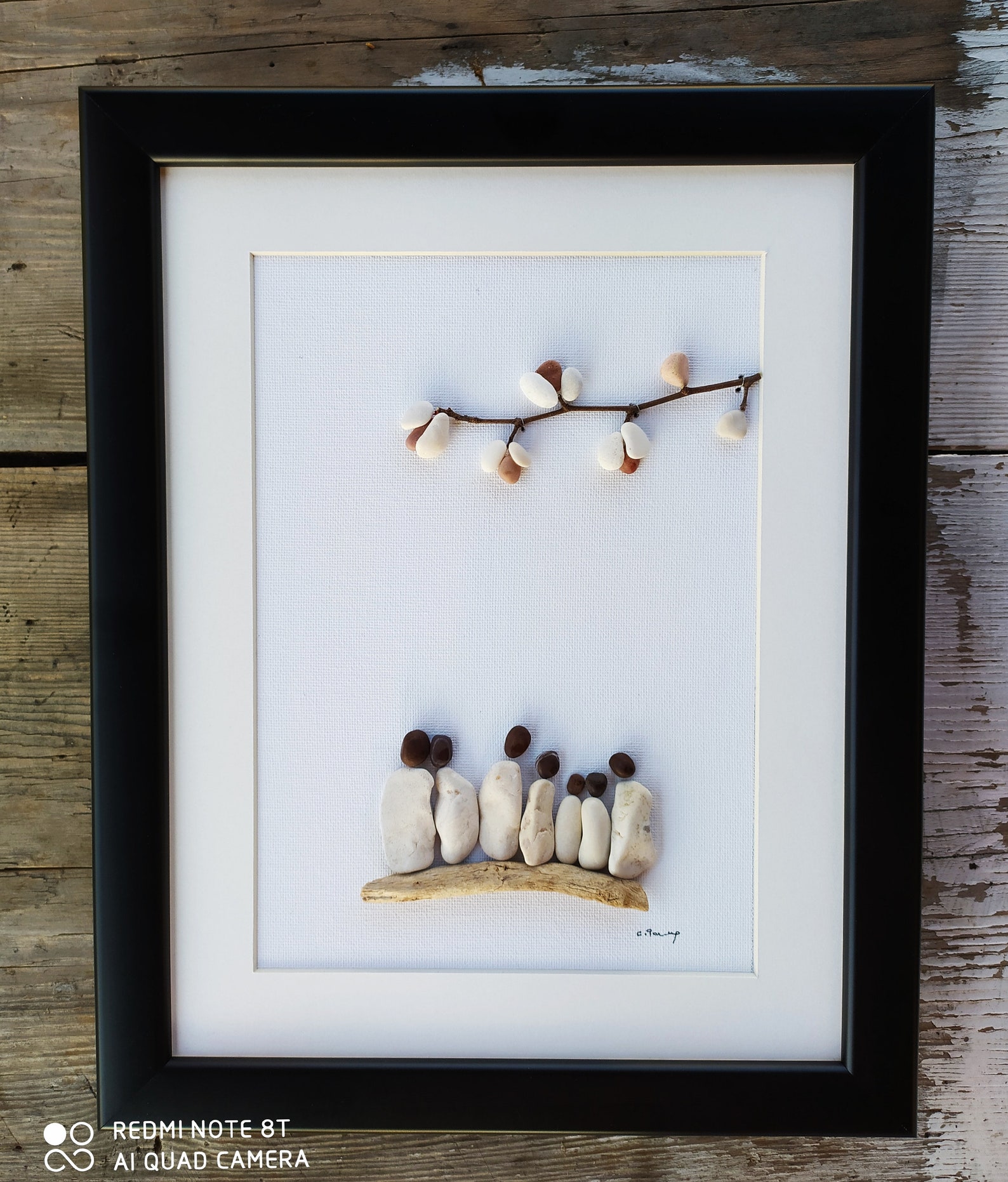 Family Pebbles Pictureanniversary Wedding Presentcustom - Etsy