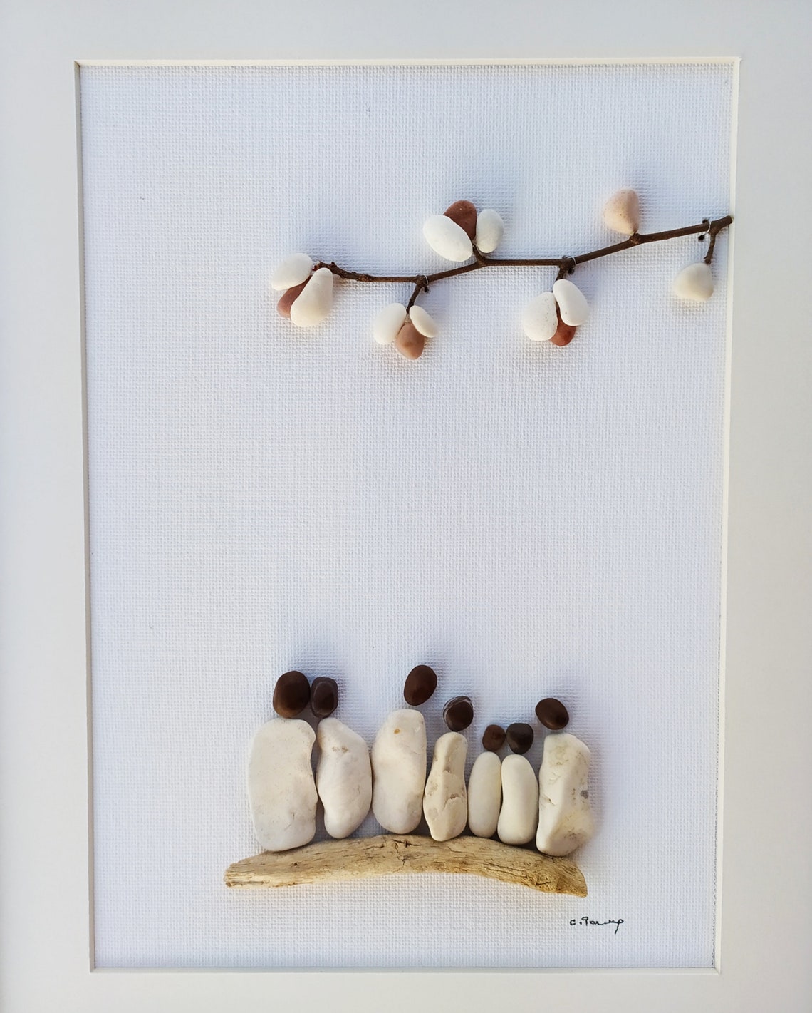 Family Pebbles Pictureanniversary Wedding Presentcustom - Etsy