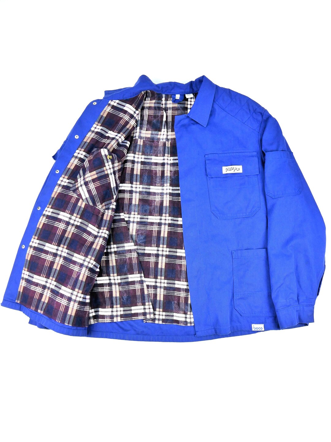 Reworked Vintage Chore Jacket With Flannel Lining SMALL - Etsy