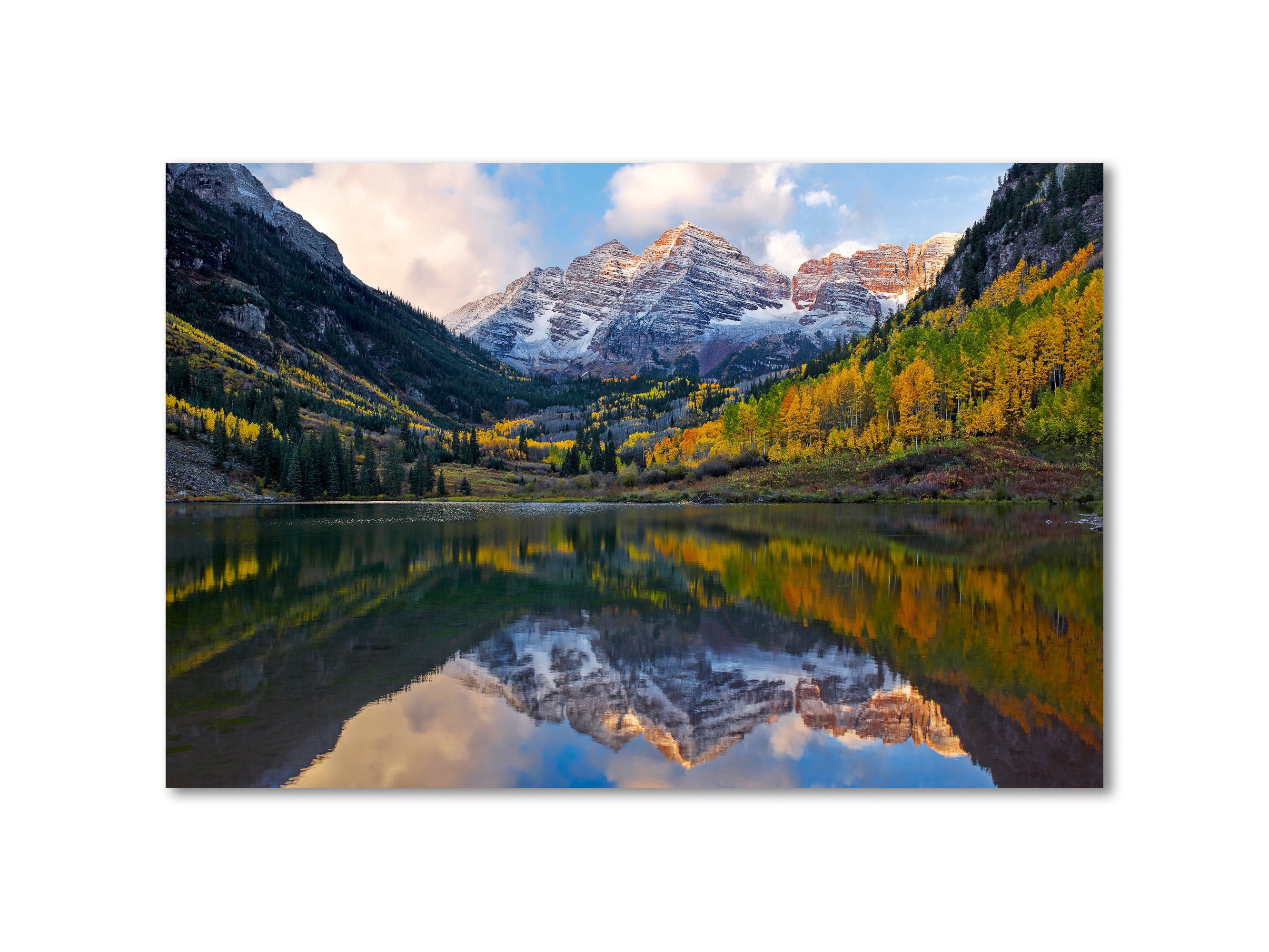 First Snow on the Bells - Colorado Aspens Mountain Fall Landscape - Etsy