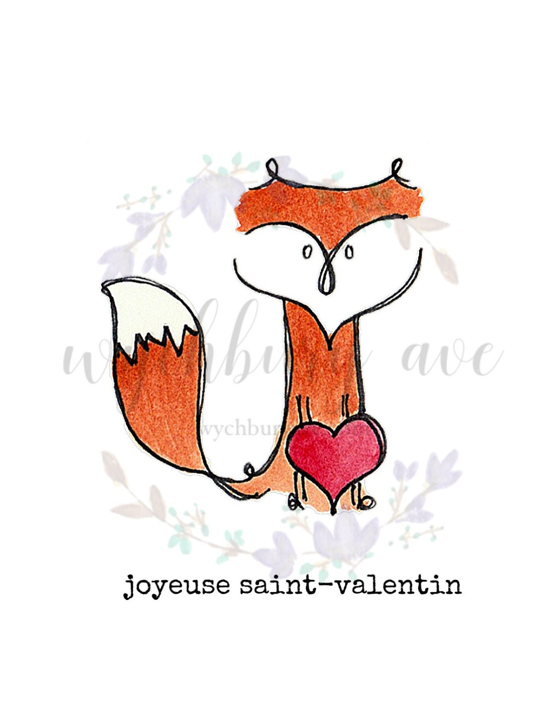 Printable French Valentine's Card / French Valentine / Fox Valentine ...