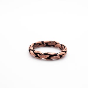 Copper Ring - Braided Copper Ring- Copper Ring Men - Solid Copper Ring ...
