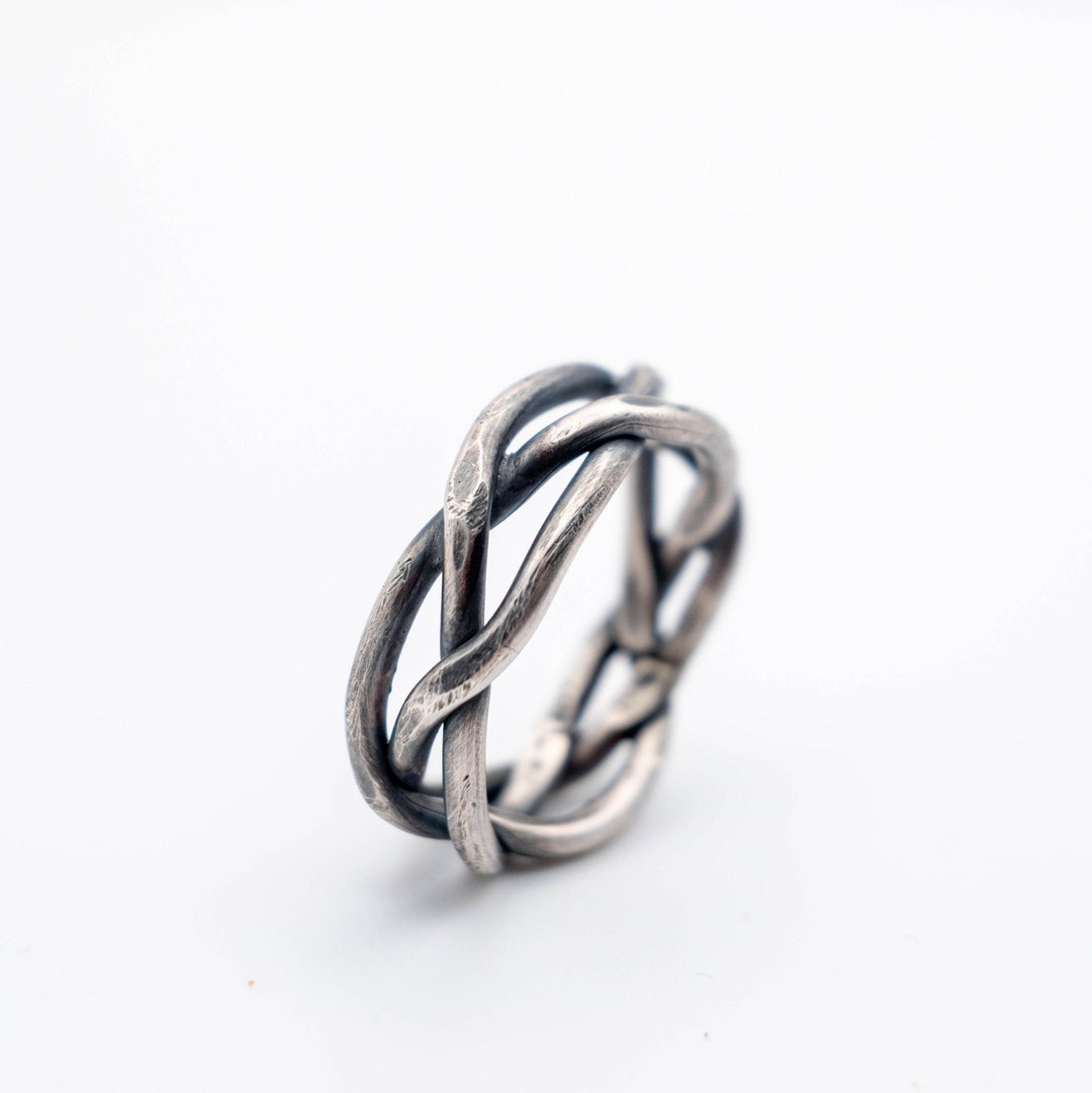 Braided Ring Sterling Silver Braided Ring - Etsy