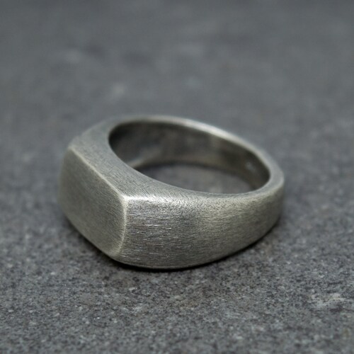 Hexagon Ring for Men/ Hexagon Signet Ring Men/ Hexagon Mens - Etsy