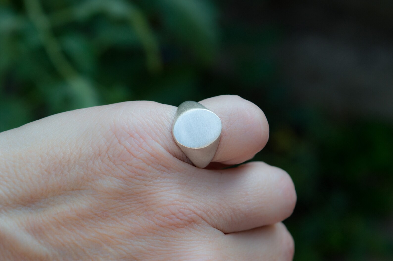 Signet silver ring Womens Chevalier ring | Etsy