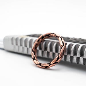 Copper Ring - Braided Copper Ring- Copper Ring Men - Solid Copper Ring ...