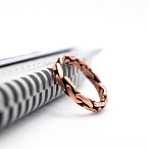 Copper Ring - Braided Copper Ring- Copper Ring Men - Solid Copper Ring ...
