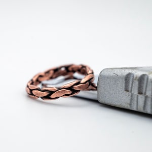 Copper Ring - Braided Copper Ring- Copper Ring Men - Solid Copper Ring ...
