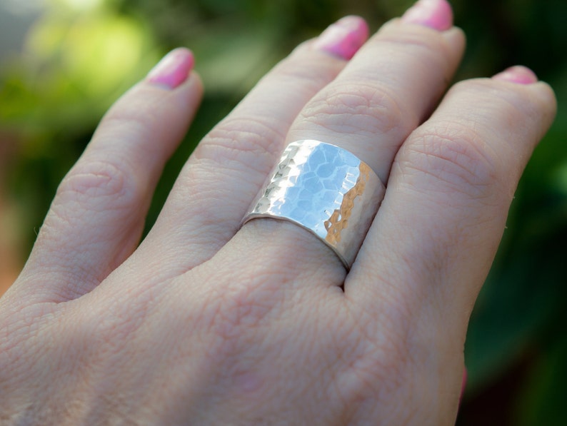 Sterling silver ring Silver thumb ring Band ring | Etsy