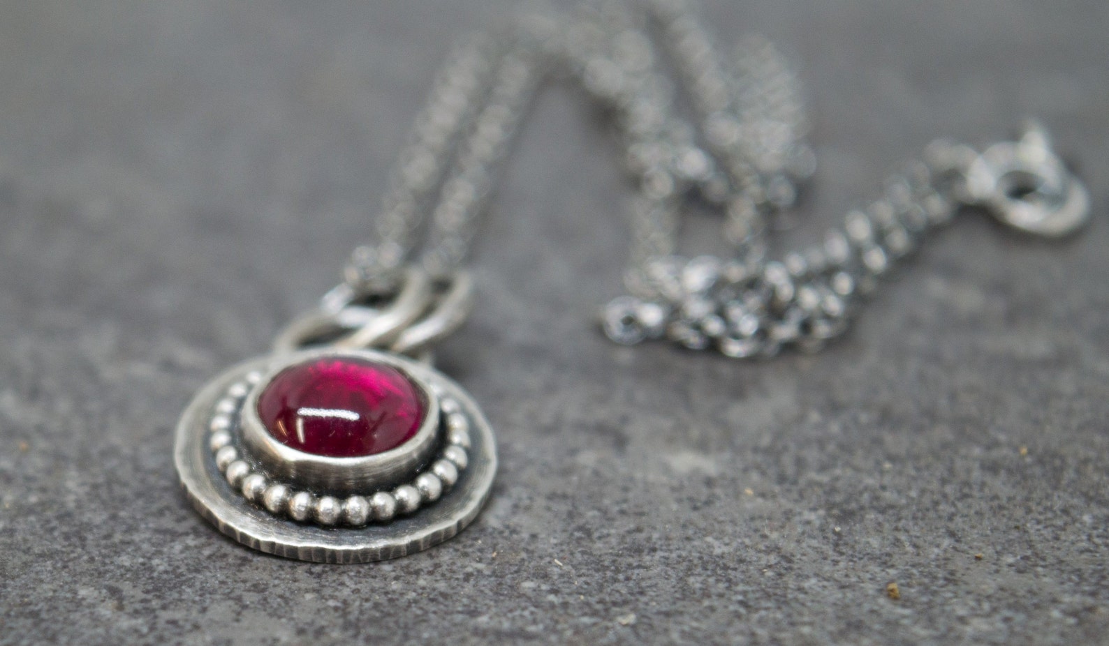 Ruby Necklace Silver Ruby Necklace - Etsy