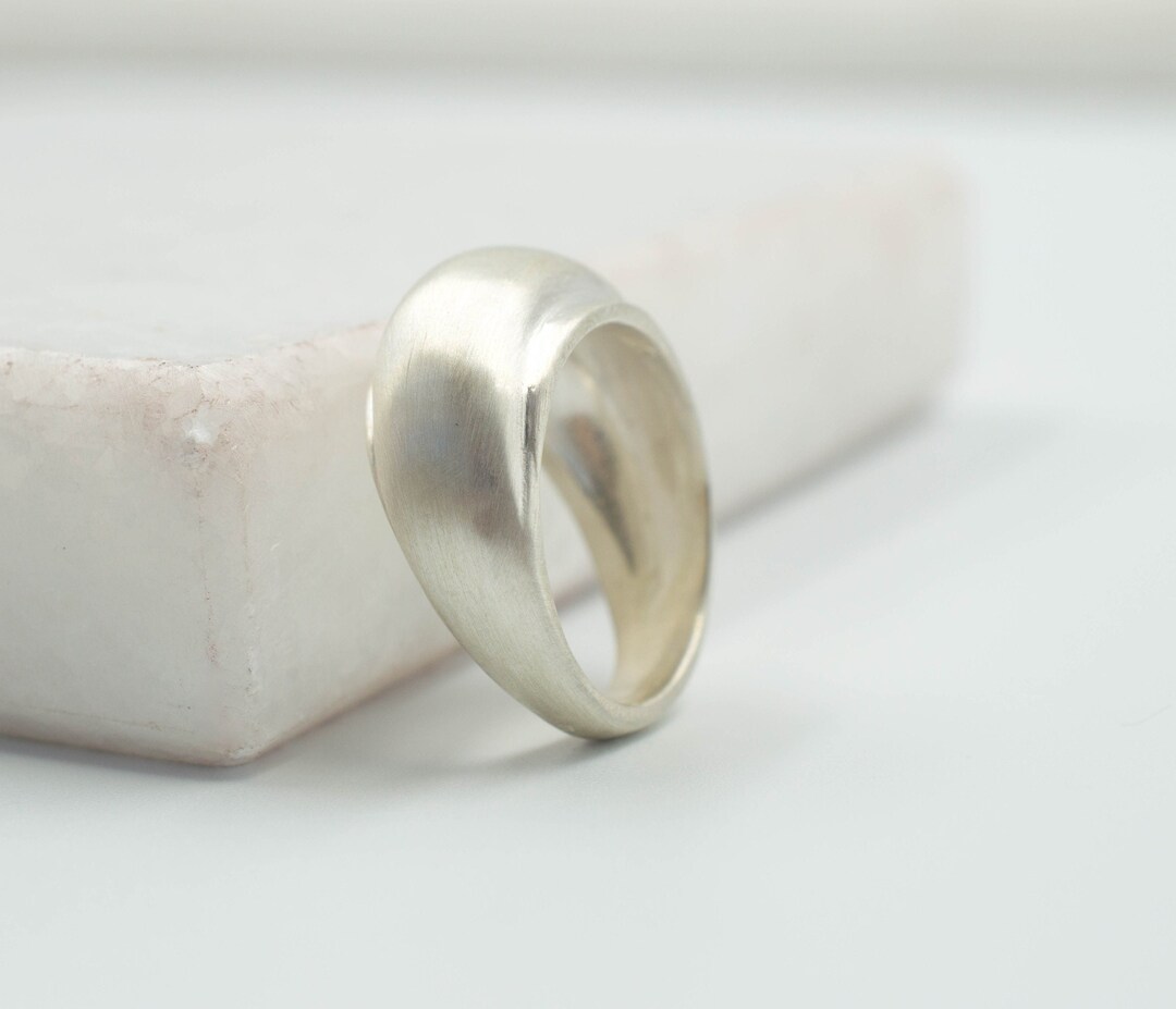 Silver Dome Ring Sterling Silver Ring - Etsy