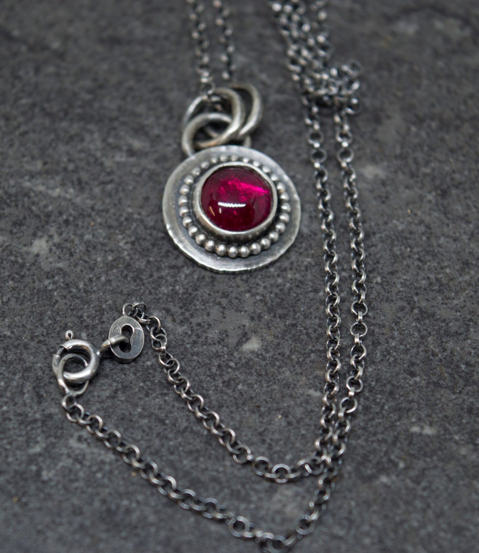 Ruby Necklace Silver Ruby Necklace - Etsy