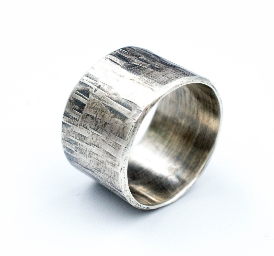 Men's Ring, Wide Men's Ring, Plain Silver Ring, Silver Men's Ring ...