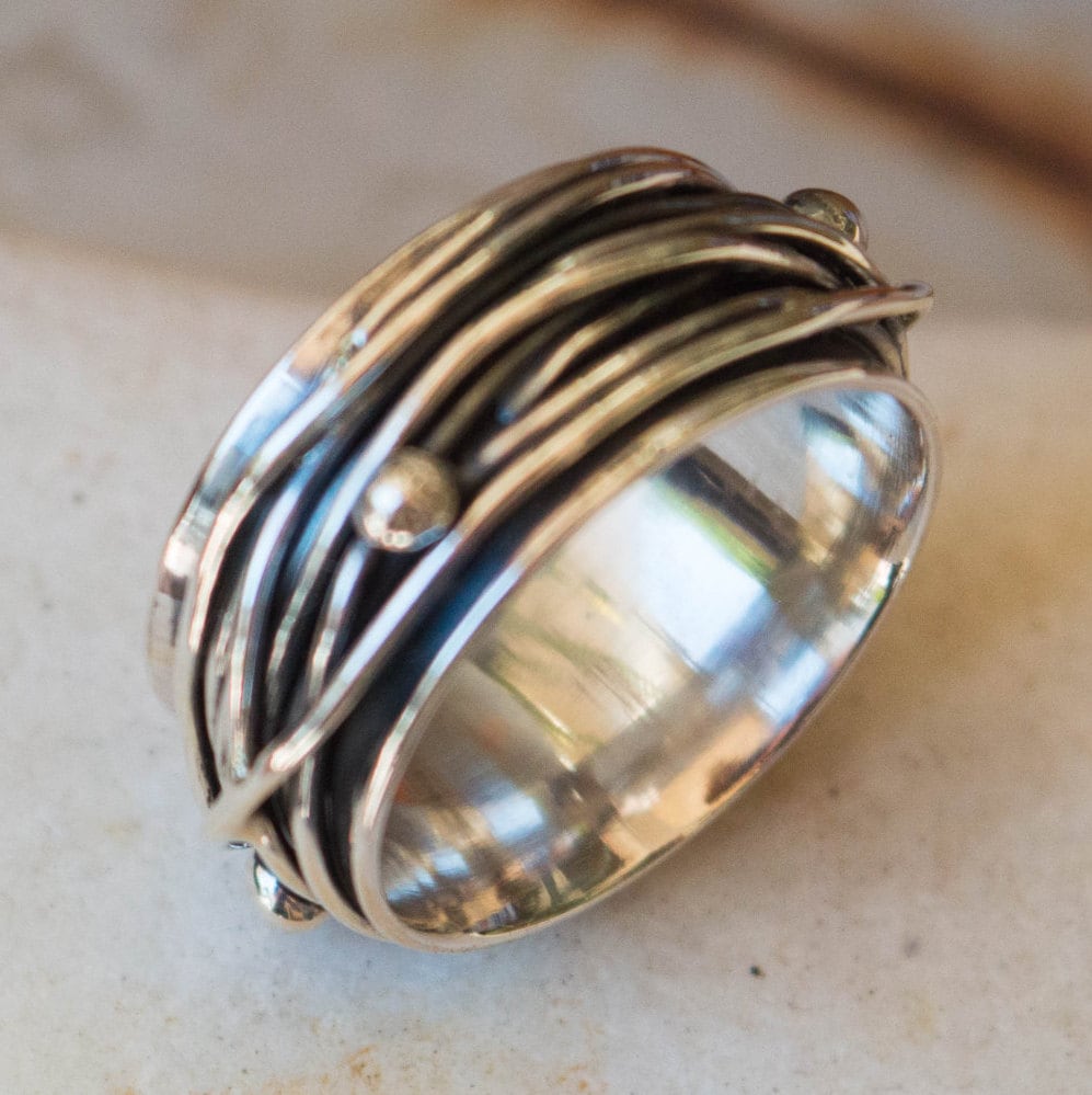 Sterling silver ring Mens ring Unisex Thumb ring | Etsy