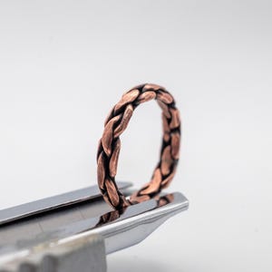 Copper Ring - Braided Copper Ring- Copper Ring Men - Solid Copper Ring ...