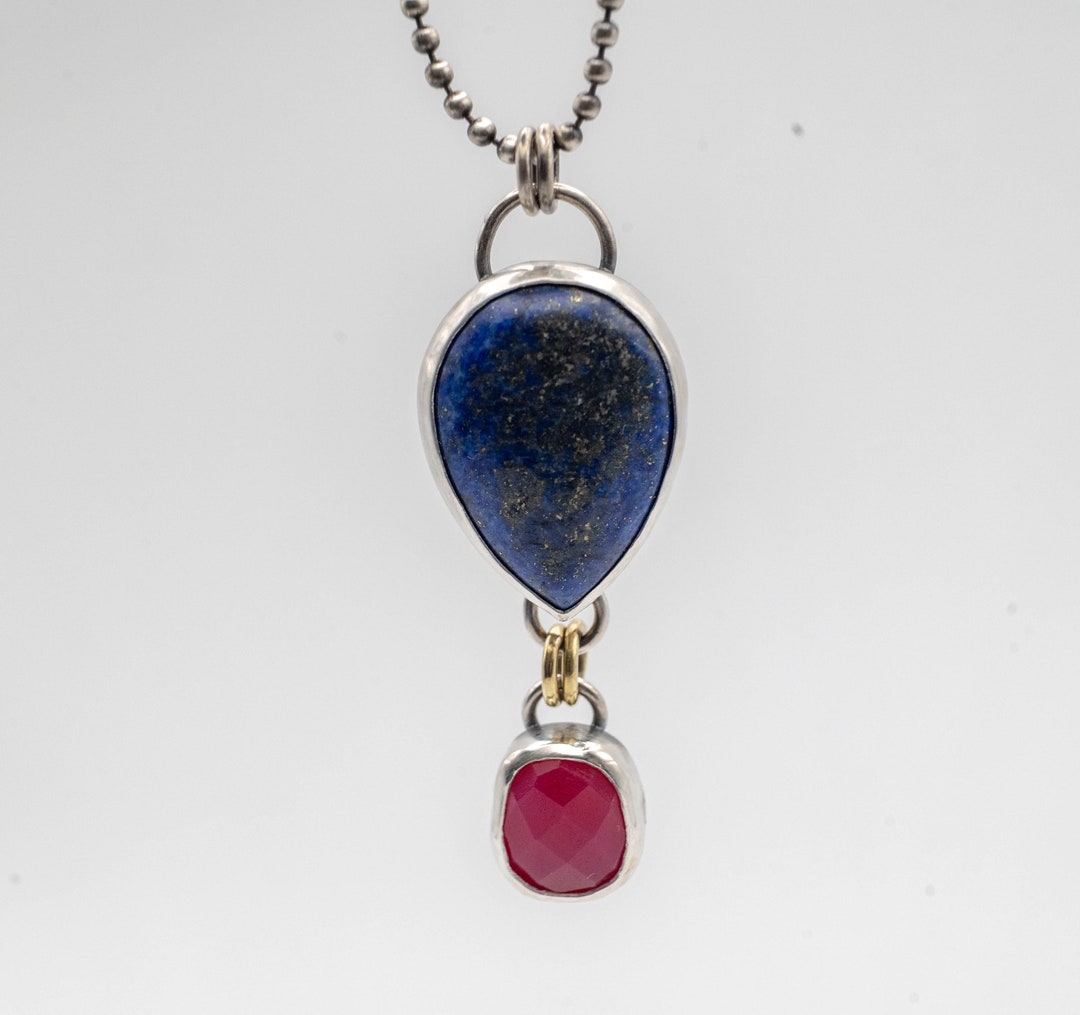 Lapis Lazuli Necklace, Lapis Lazuli Jewelry, Handmade Pendant, 925 ...
