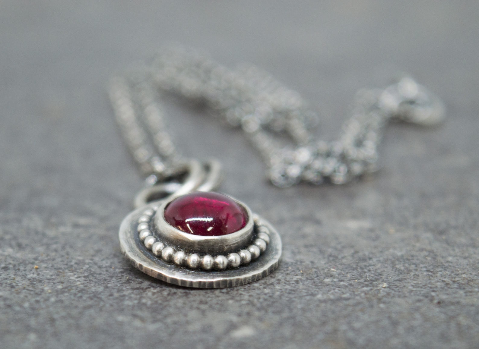 Ruby Necklace Silver Ruby Necklace - Etsy