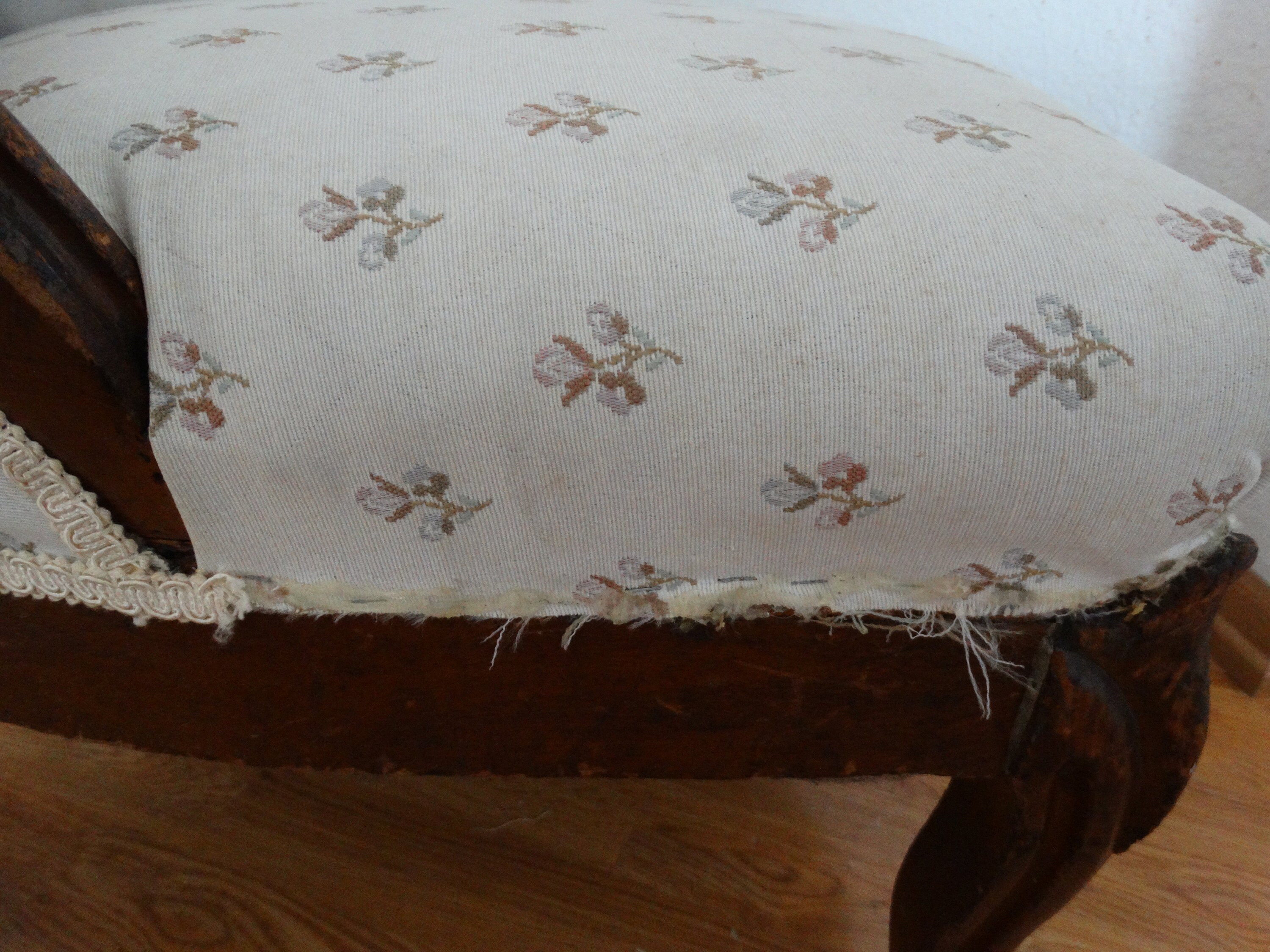 Victorian High Back Parlor Chair Wood Frame Fabric Seat and | Etsy