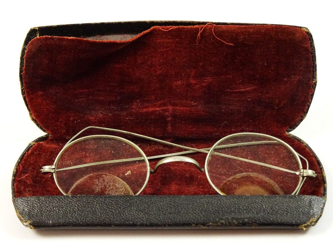 Antique Victorian Bifocals Eyeglasses W Case BF Weston Lynn Mass. - Etsy