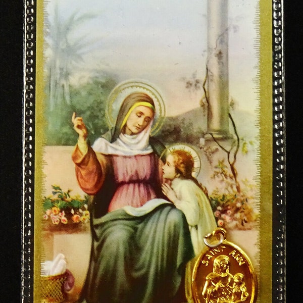 St Anne Prayer Card - Etsy