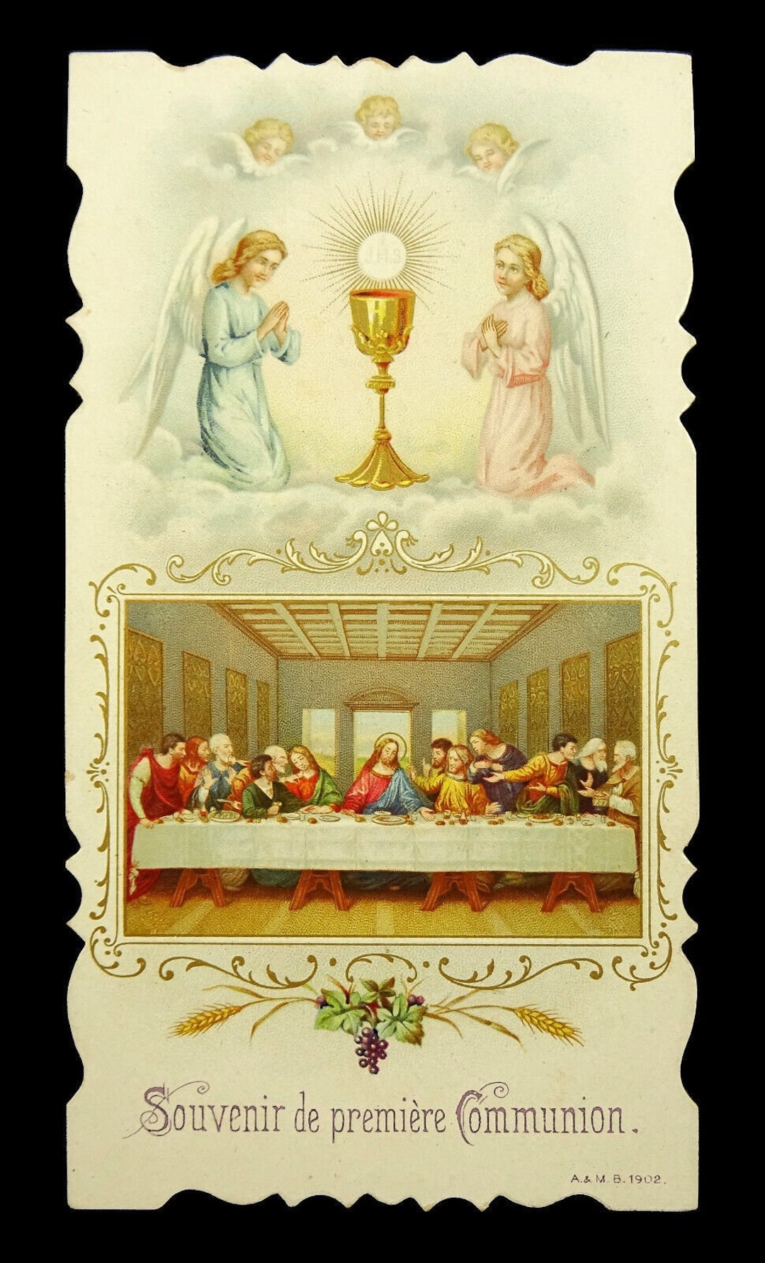 Last Supper Angels Cherubs Communion Souvenir Antique Holy - Etsy