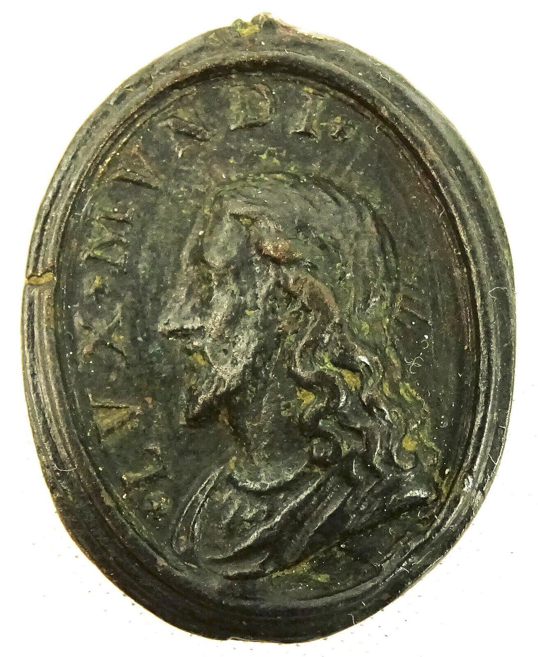 Jesus Christ Lux Mundi Antique 17thc Medal Virgin Mary Light of the ...