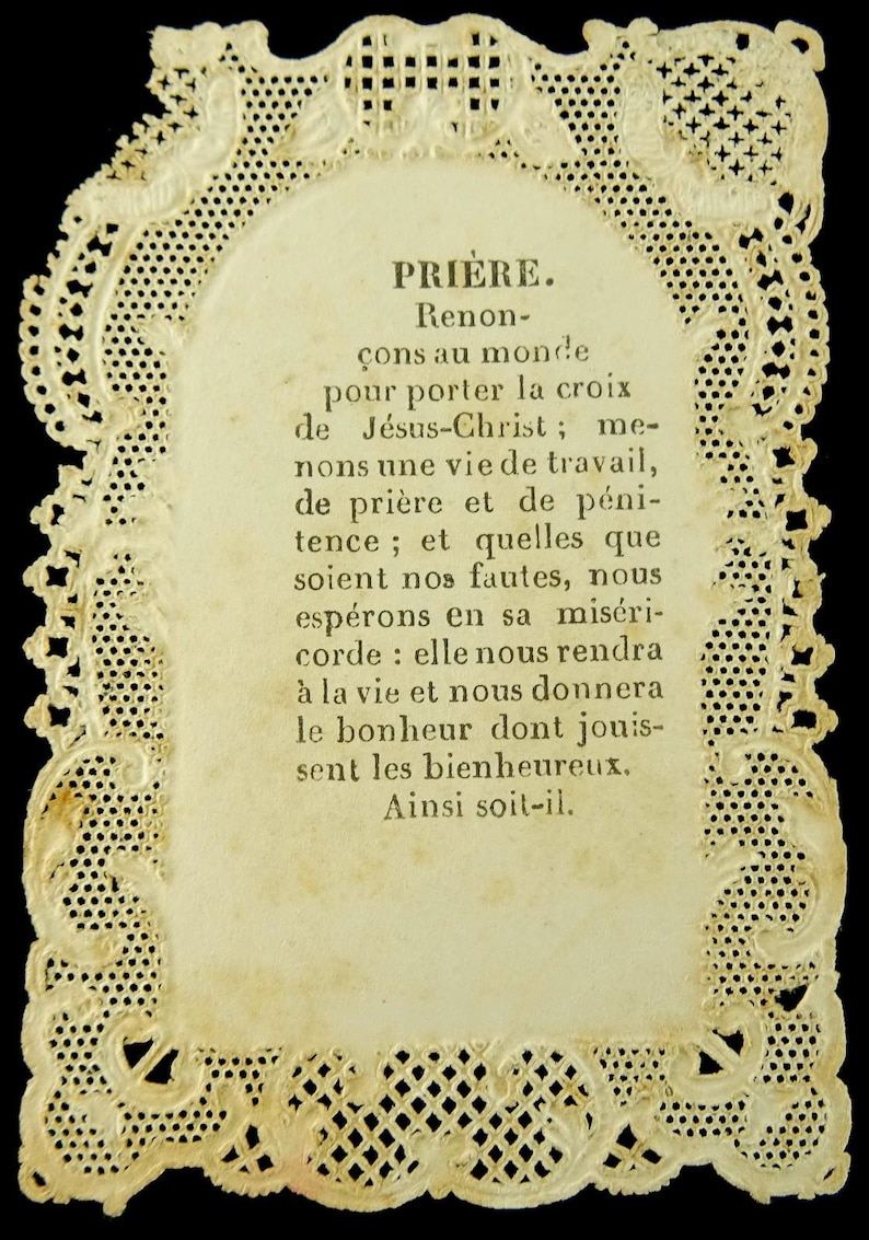 St Felicity Antique Small Lace Holy Card French Canivet Sainte Felicite ...
