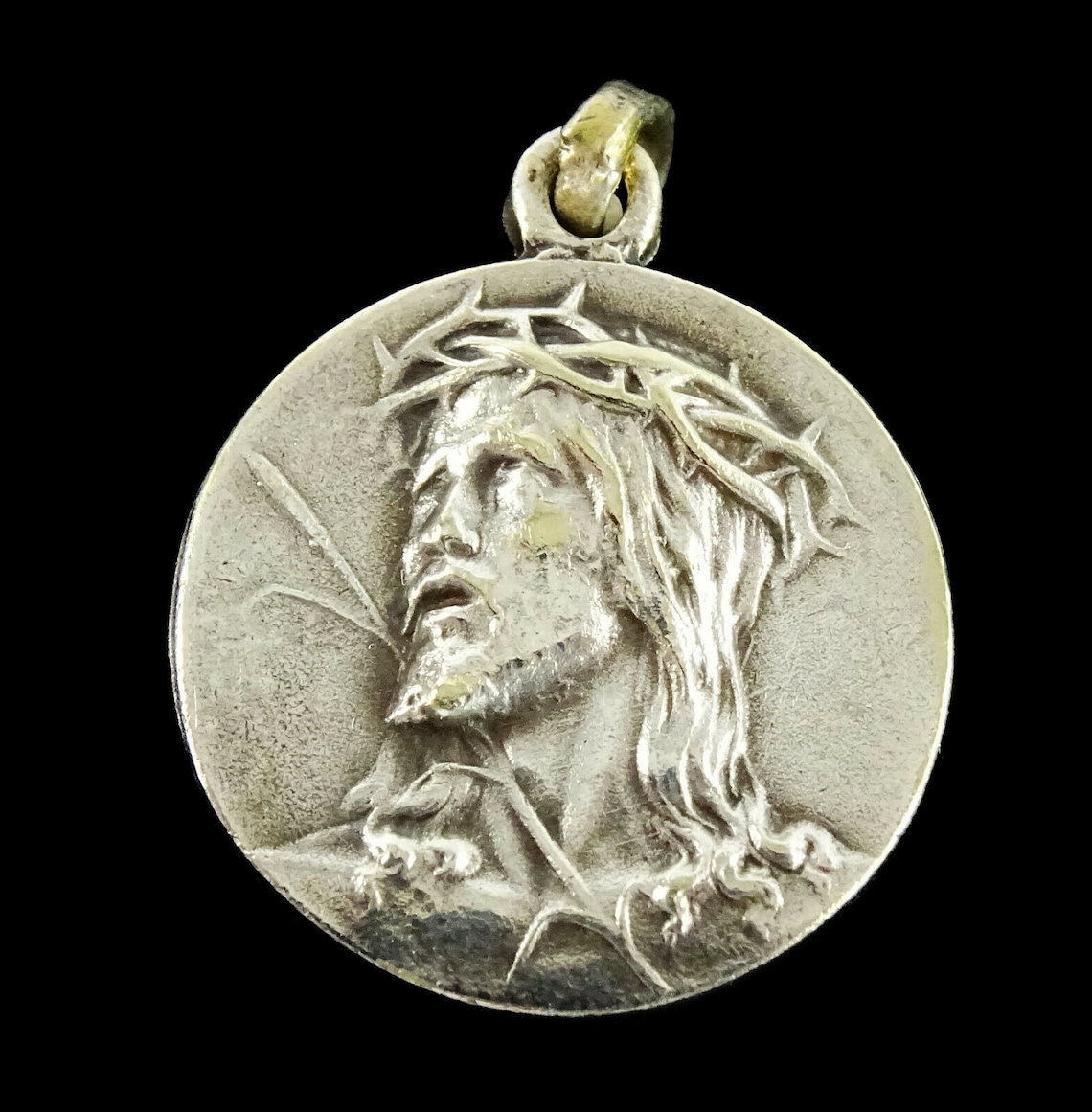 Vintage Catholic Jesus Medal Crucified Christ Pendant France - Etsy