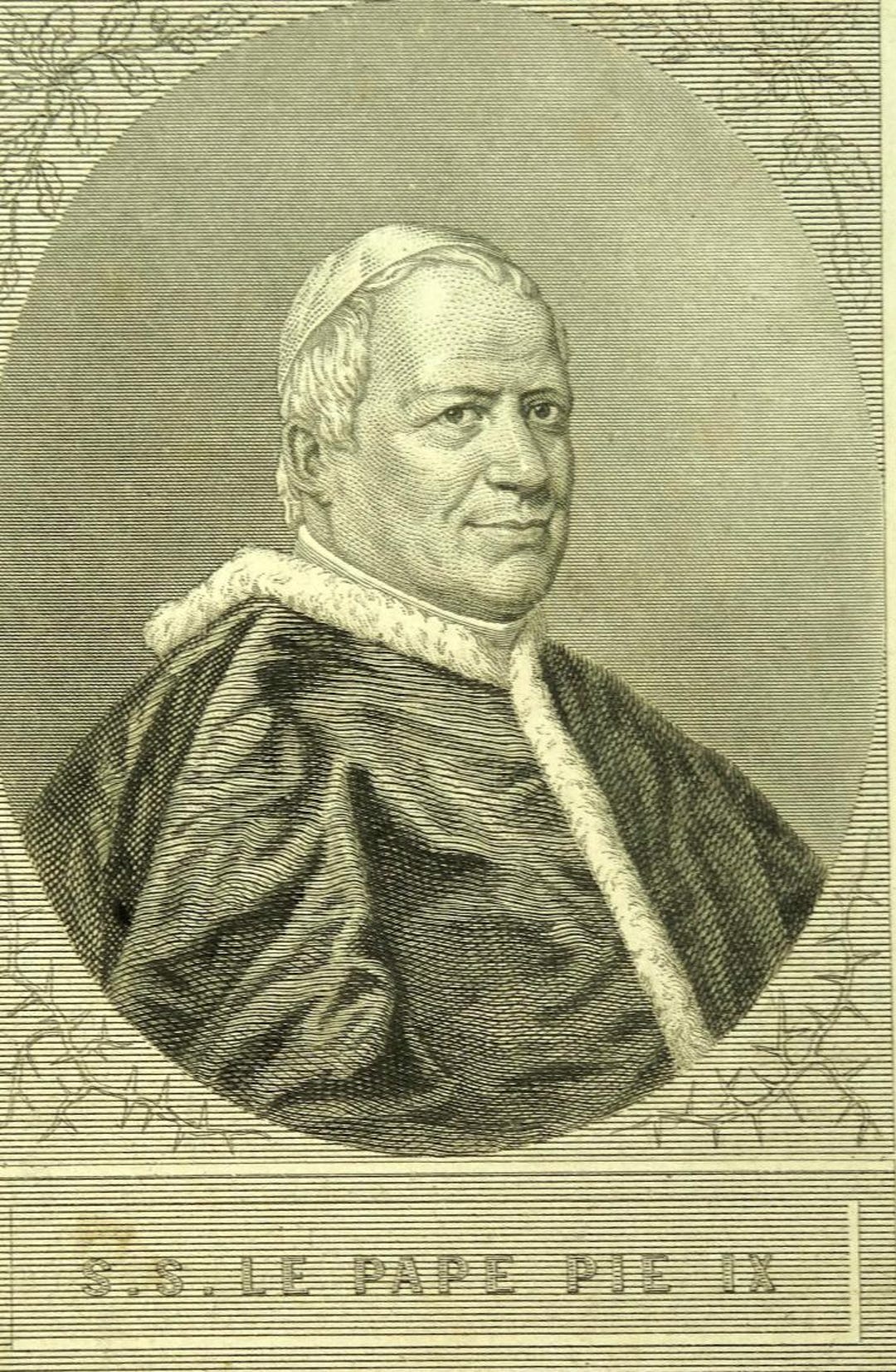 Pope Pius IX Pape Pie IX Antique Holy Card Lithograph French 19thc - Etsy