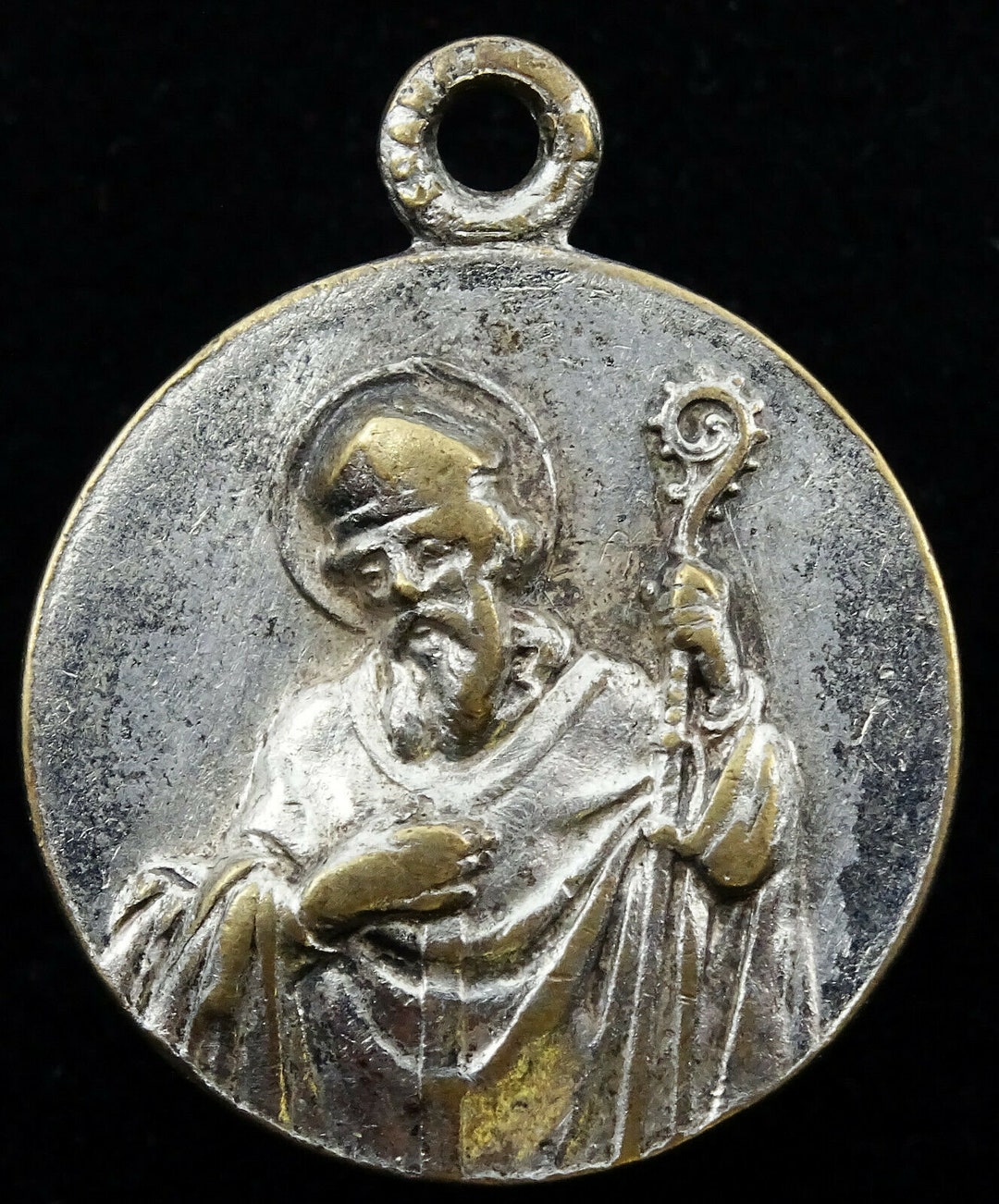 Vintage St Ghislain Medal Saint Pendant Charm Protect Our Children ...