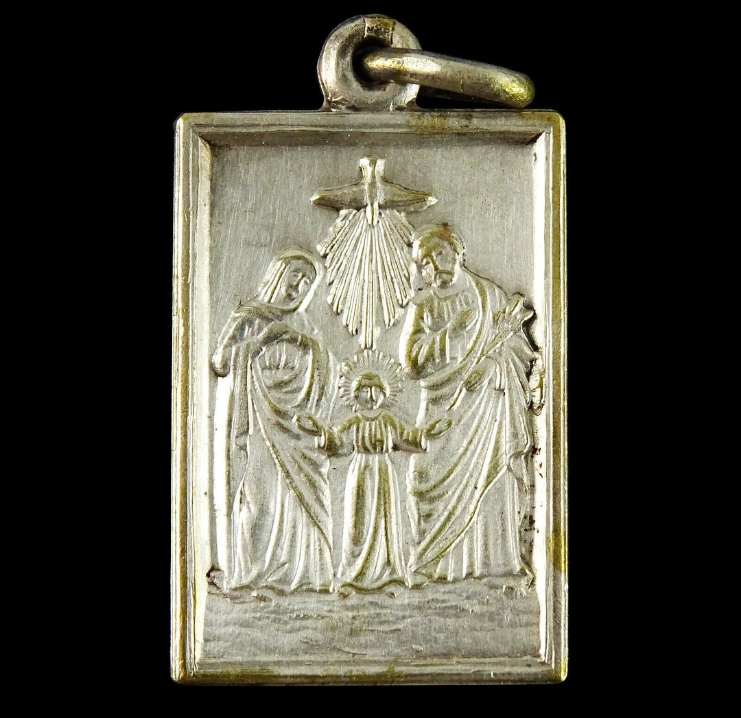 Holy Trinity Vintage Medal Pendant Ste Trinite - Etsy