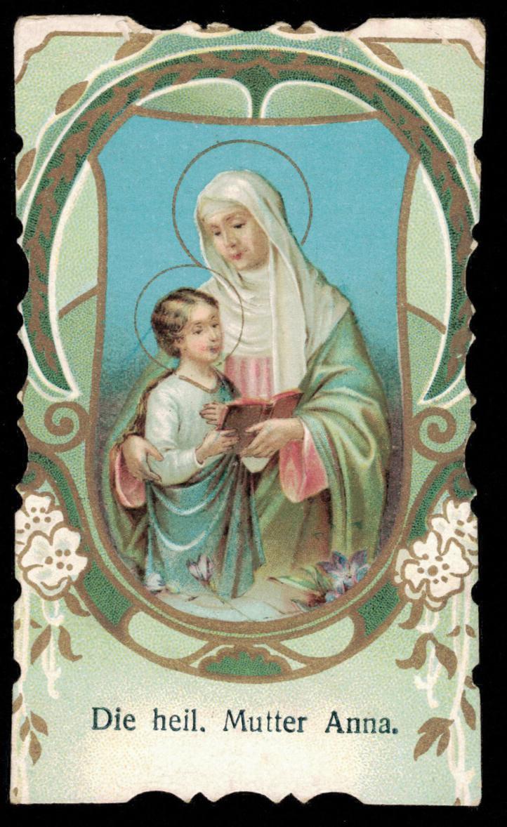 St Ann Anna Anne Vintage 1920s Holy Card German Prayer - Etsy